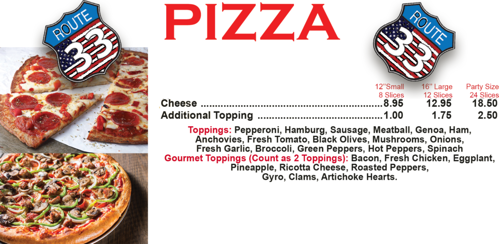 Pizza – Route33 Pizza House